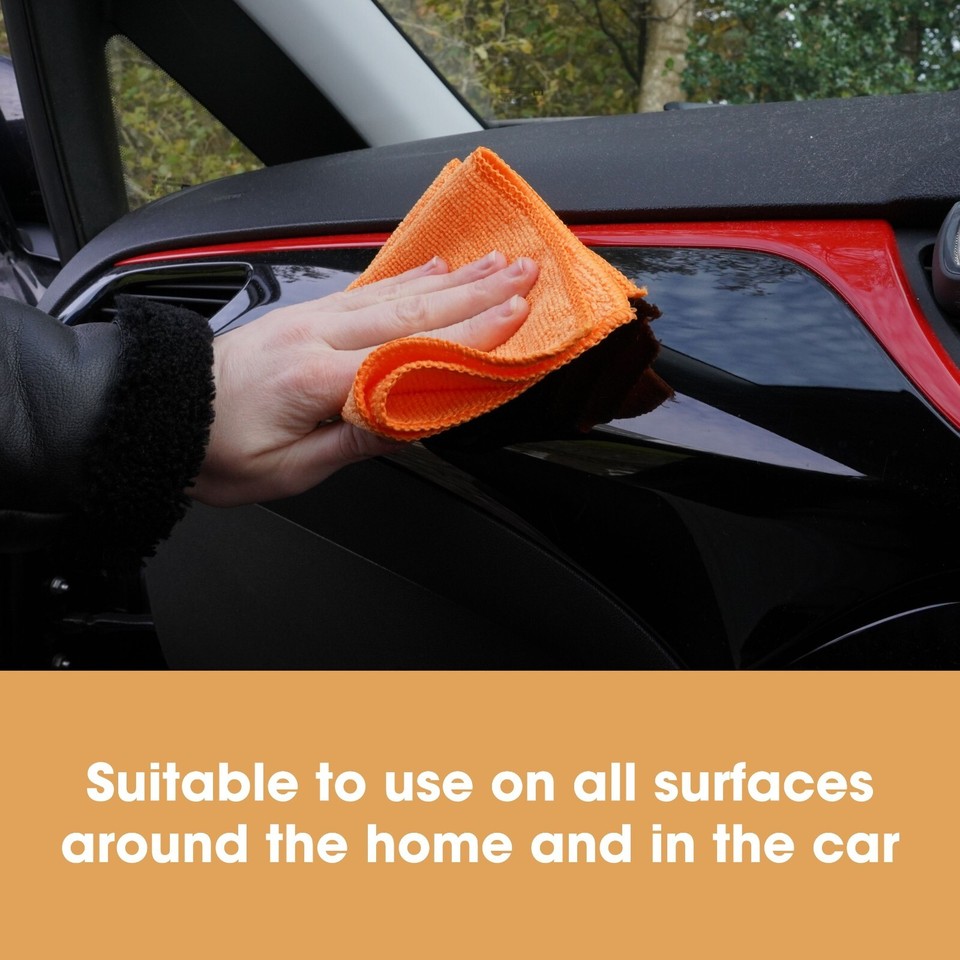 Multi-Coloured Microfibre Cleaning Cloths 10 pack Lint-Free Soft ...