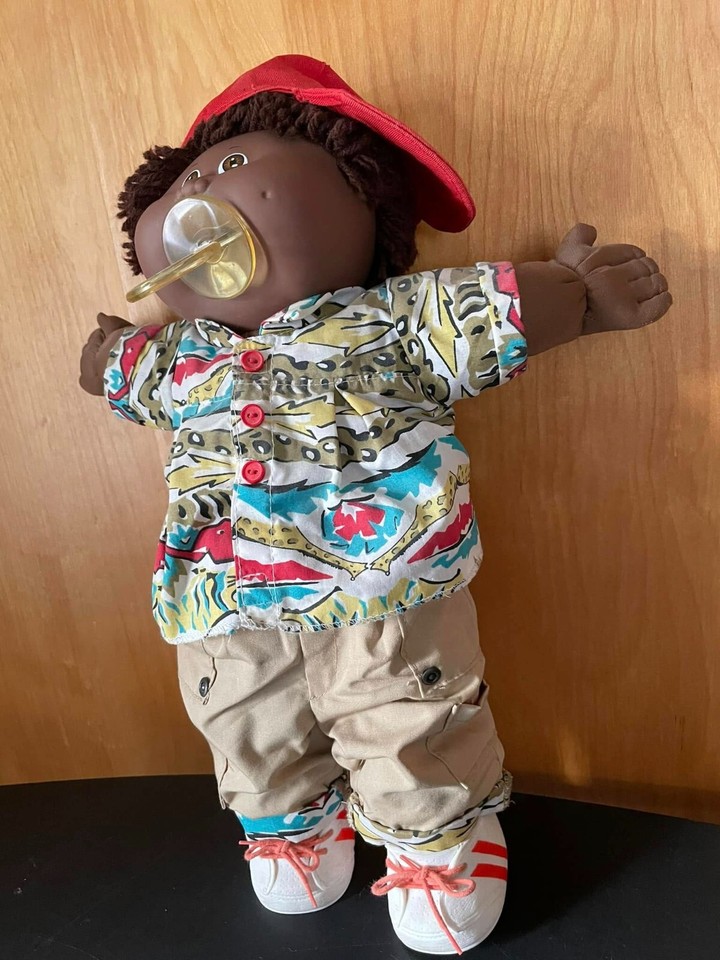Cabbage Patch Kid ‘85 African American Pacifier Boy wearing beige ...
