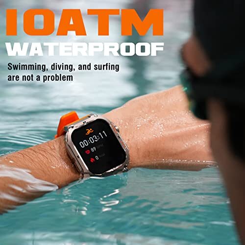 Smart Watch,2 inch Smart Watch for Android Phones,100M Waterproof ...