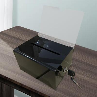 Acrylic Donation Case Lockable Transparent Multifunctional Raffle Box ...