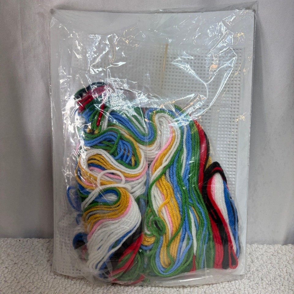 Snowman Coasters Bucilla Plastic Canvas Kit VTG NOS Set of 5 W/ Holder ...