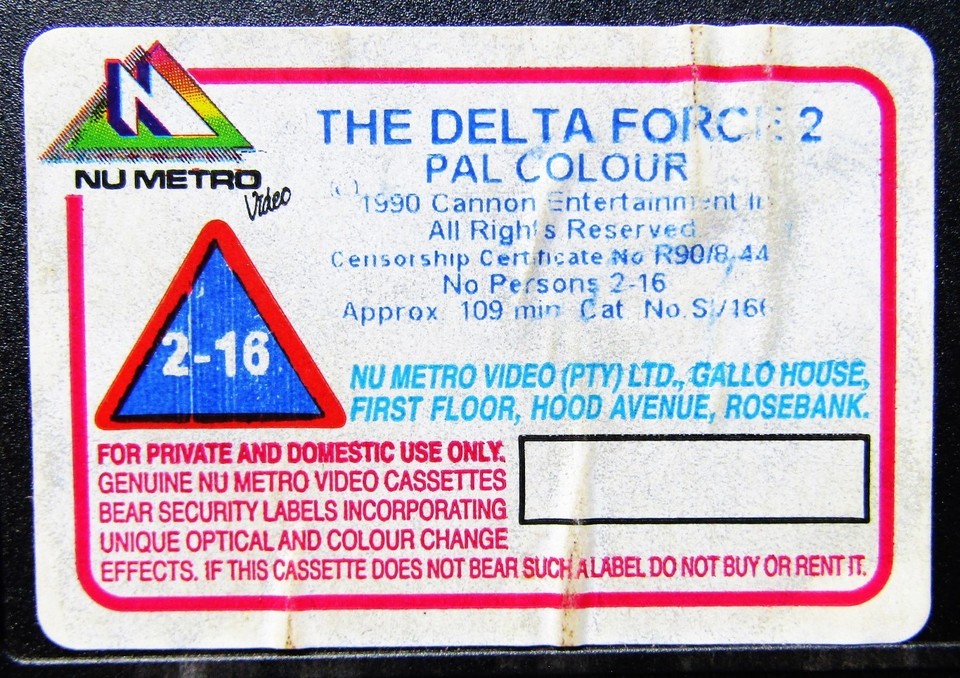 Delta Force 2 - South Africa - Chuck Norris Movie VHS Tape (1990) | eBay UK