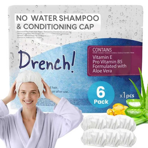Drench No Water Rinse Free Shampoo Caps - White, Pack of 5 for sale ...