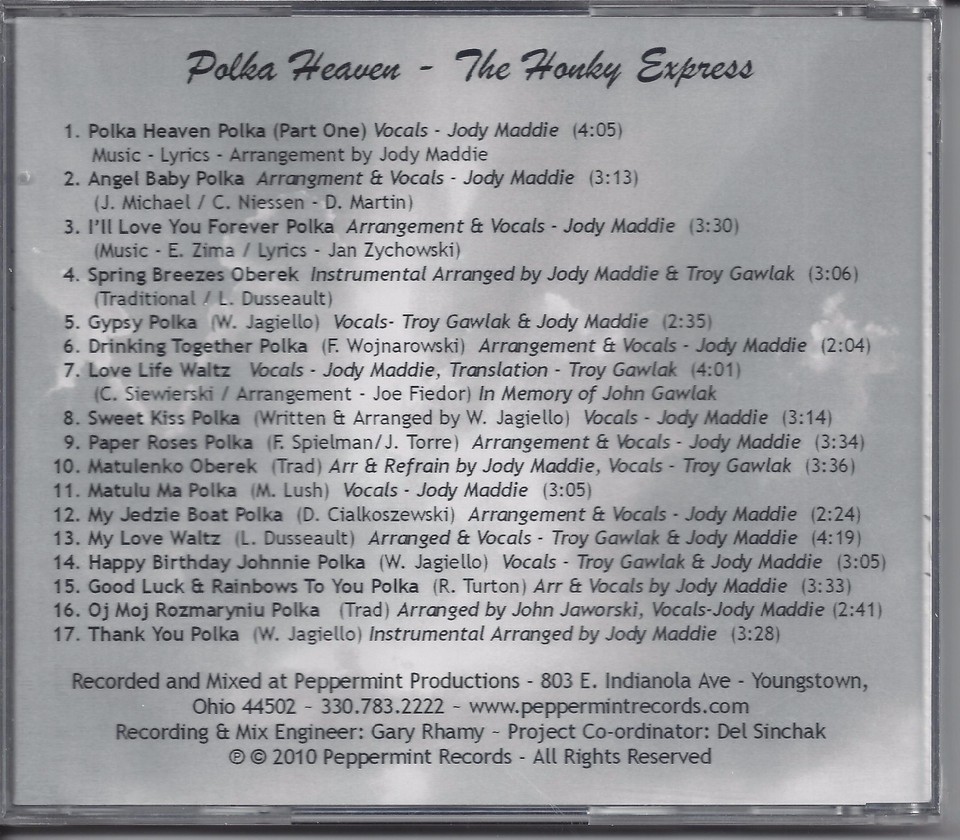 THE HONKY EXPRESS "Polka Heaven" NEW SEALED POLISH STYLE POLKA CD | eBay