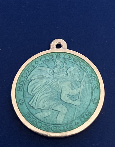 VINRAGE...ST. CHRISTOPHER MEDAL/PENDANT...Charles Thomae-925 STERLING ...