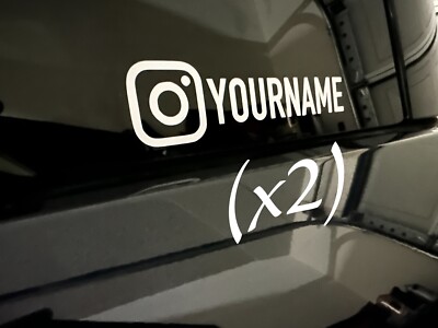 2 Custom Instagram Name Vinyl Decal - Car Window IG Sticker (x2) | eBay