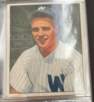 1950 Bowman Eddie Yost #162 “EX” Washington Senators “CENTERED” BEAUTY ...