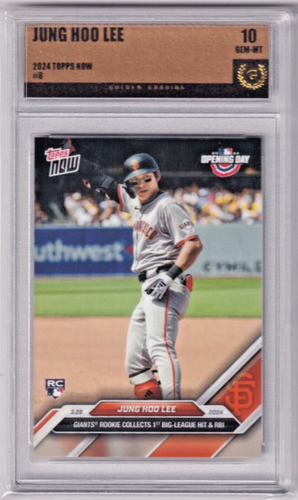 Jung HOO LEE RC- 2024 MLB TOPPS NOW #8 First MLB HIT GOLDEN GRADING GEM MINT 10 | eBay