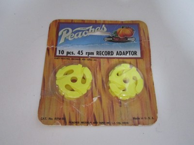 Peaches 45 RPM Record Adapters 10 Pieces Vintage 1977 Made in the U.S.A ...