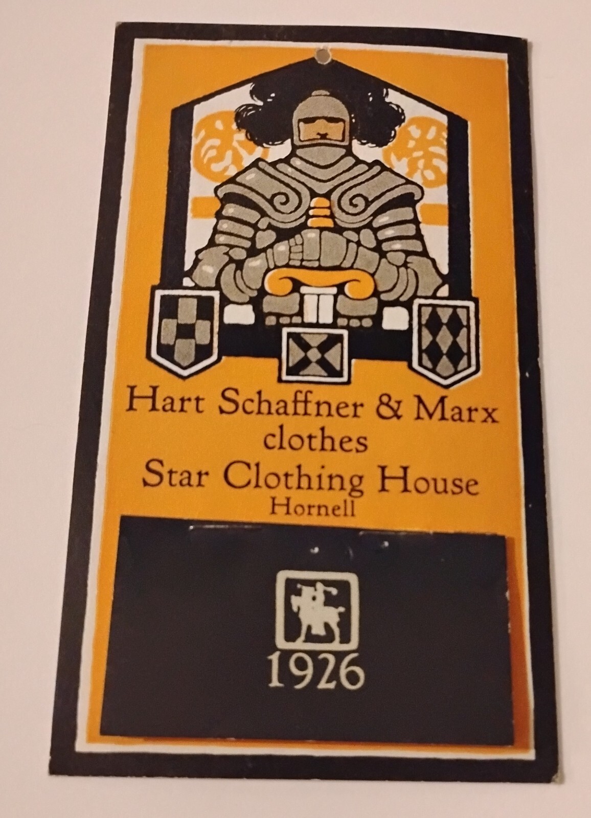 Vintage 1926 Hart Schaffner & Marx Clothes Star Clothing House Hornell ...