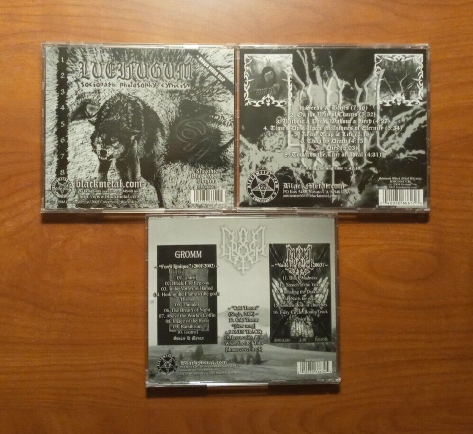 Lucifugum / Gromm 3 CD Lot Nokturnal Mortum Koca Abigor Corpus Christii ...