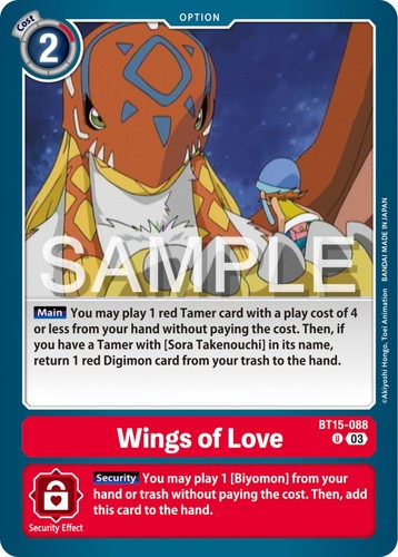 Digimon Wings of love [BT15-088] [Exceed Apocalypse] Near Mint | eBay UK