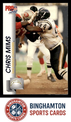 1992 Pro Set #640 Chris Mims San Diego Chargers | eBay
