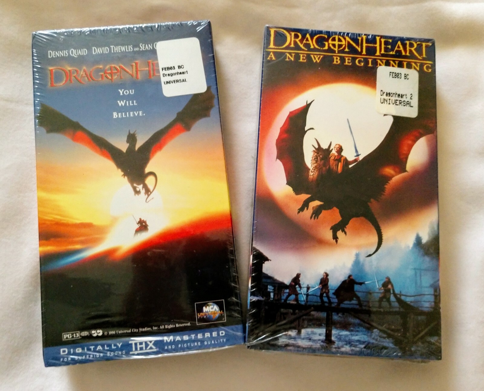 Bundle - Dragonheart & Dragonheart: A New Beginning - (2 VHS) - New ...
