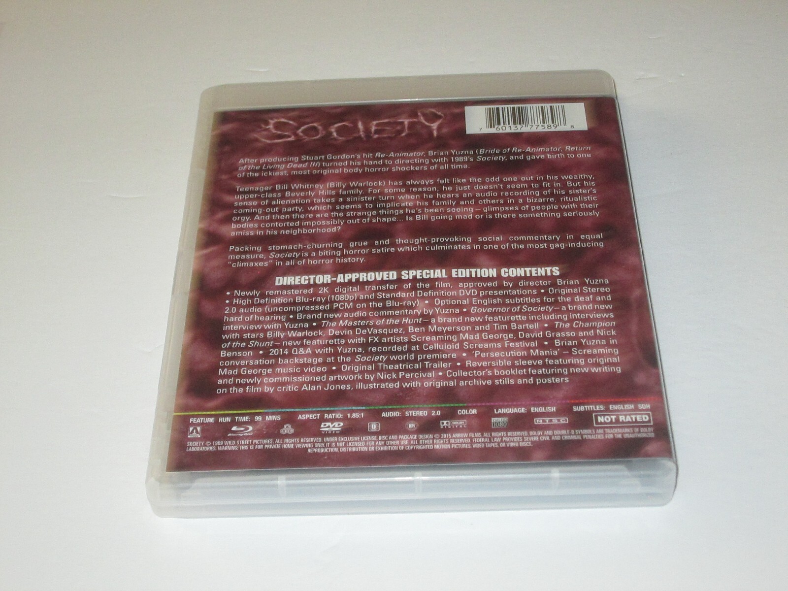 Society Blu-ray + DVD Special Edition 760137775898| eBay