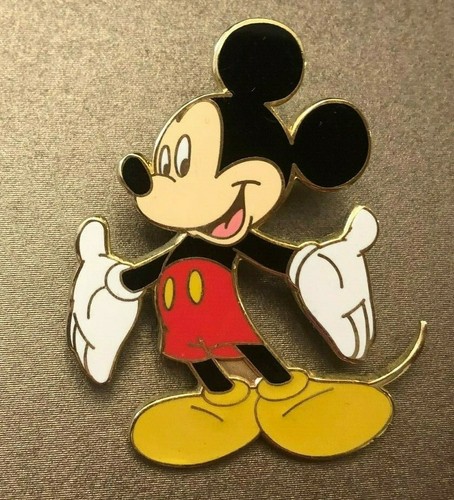 Disney pin Mickey Mouse yellow buttons tail pose classic souvenir ...