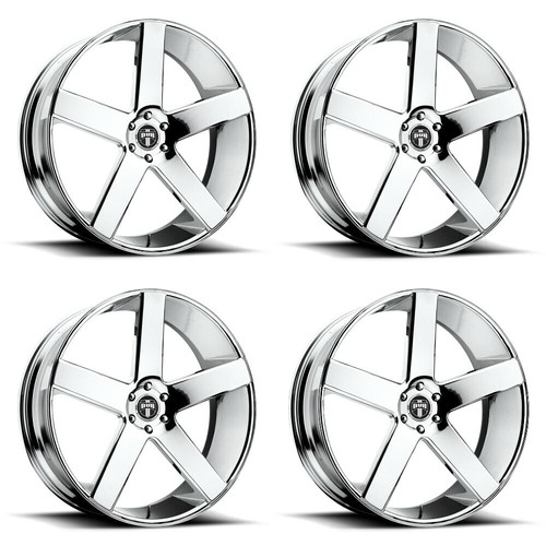 Set 4 DUB S115 Baller 30x10 5x5 Chrome Plated Wheels 30" 10mm For Chevy ...