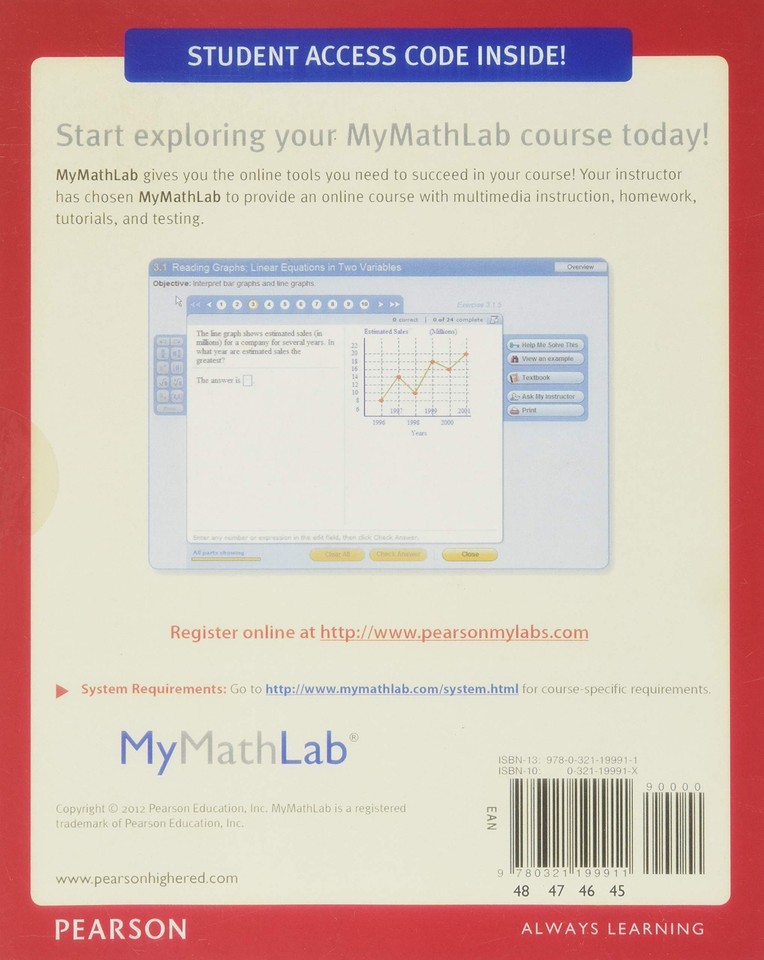 MyMathLab: Student Access Kit 9780321199911 | eBay