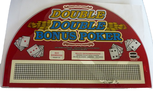 DOUBLE DOUBLE BONUS POKER Machine Topper Casino Sign IGT Glass Vegas ...