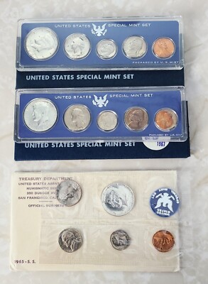 1965 1966 1967 SMS US Mint Sets Special Mint Sets 15 Coins OGP | eBay