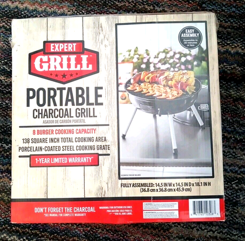 Expert Grill 14.5" Portable Tabletop Charcoal Grill - New Open Box ...