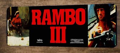 Rambo III 3 Arcade 4x12 Metal Wall Video Game Sign | eBay