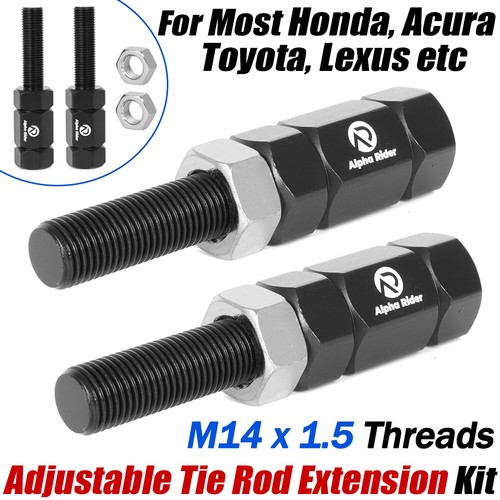 CNC Adjustable Tie Rod Extension Kit For Most Honda Acura Toyota M14x1 ...