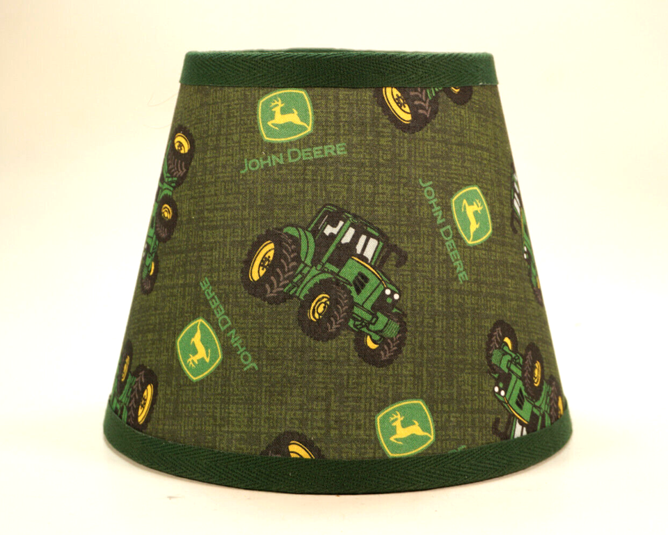Green John Deere Deer Tractor Logo Fabric Lamp Shade Lampshade Handmade ...