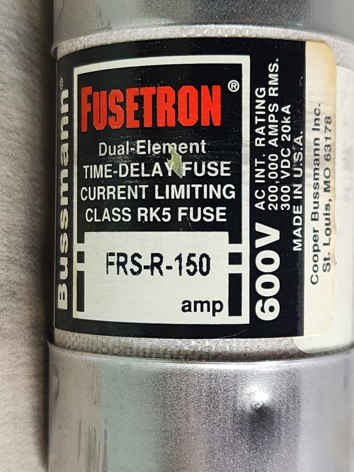 Cooper Buss FRS-R-150 Fusetron Time Delay Fuse | eBay