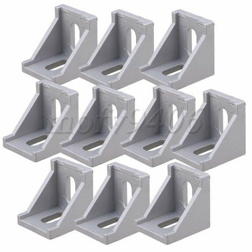 10pcs Aluminum 40x40mm L Shape Right Angle Corner Brace Joint Bracket ...