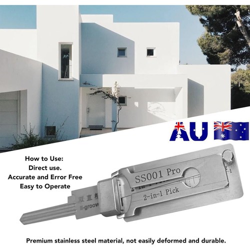 2-in-1 Precision Hand Decoder Tools Stainless Steel Key Decoder Fits ...