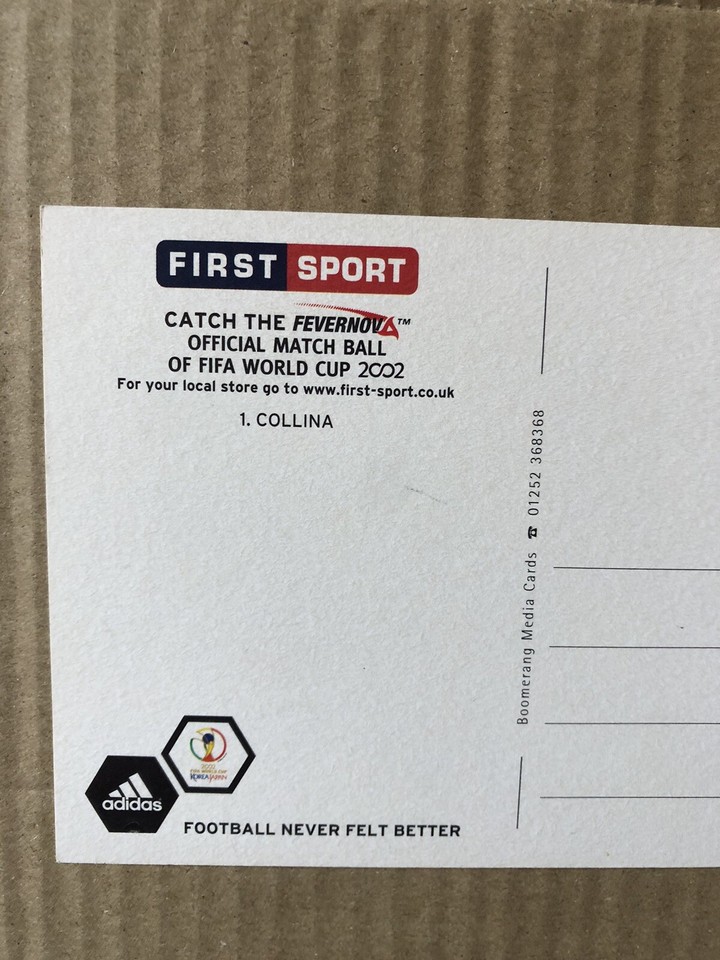 COLLINA, I GOT THE FEVER, FIFA WORLD CUP 2002 FOOTBALL POSTCARD | eBay UK