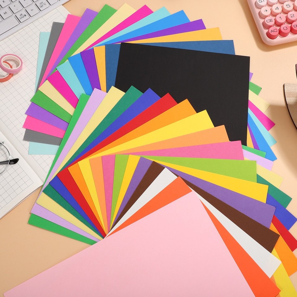 60 Sheets Color Construction Paper Print Making Card Craft Cardstock ...