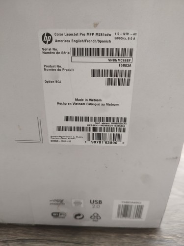 HP MFP M281CDW LaserJet Pro Wireless Color Laser Printer (T6B83A ...