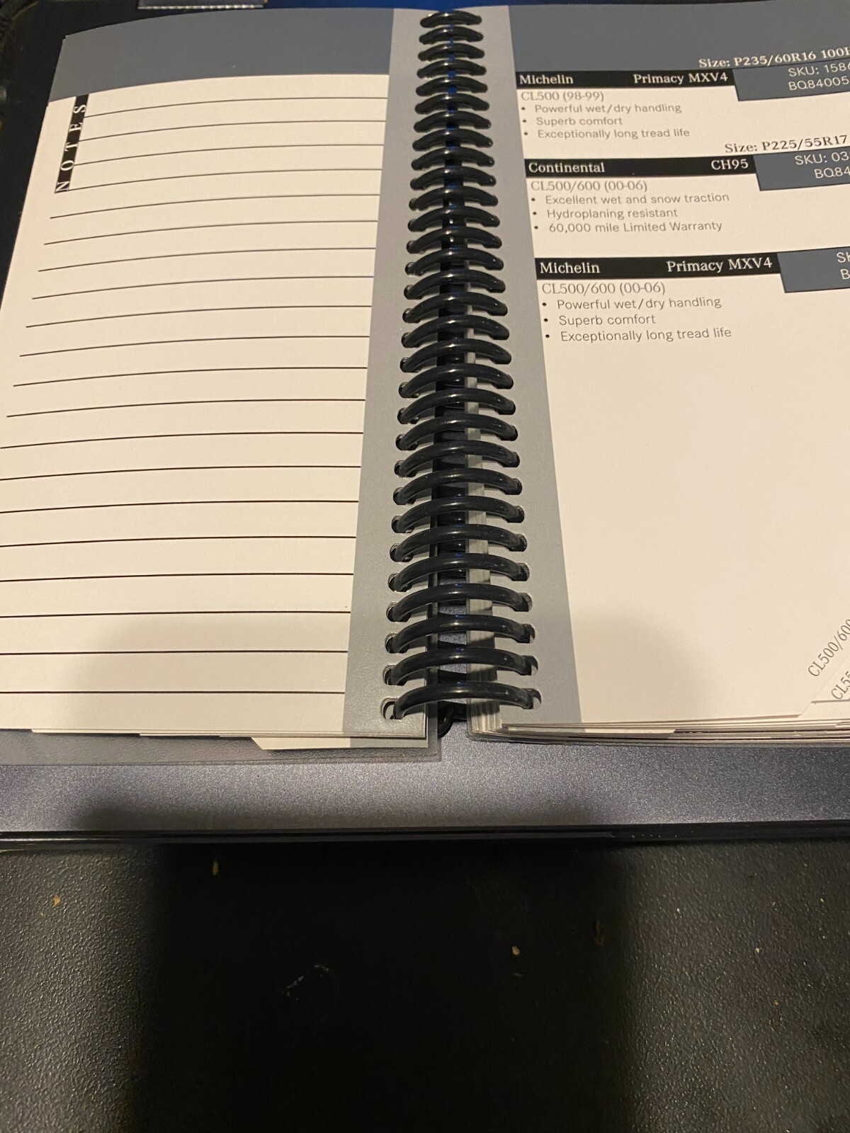 Mercedes-Benz Tire Quick Reference Guide MBUSA Tire Program book pre ...