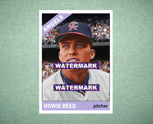 Howie Reed California Angels 1966 Style Custom Baseball Art Card | eBay