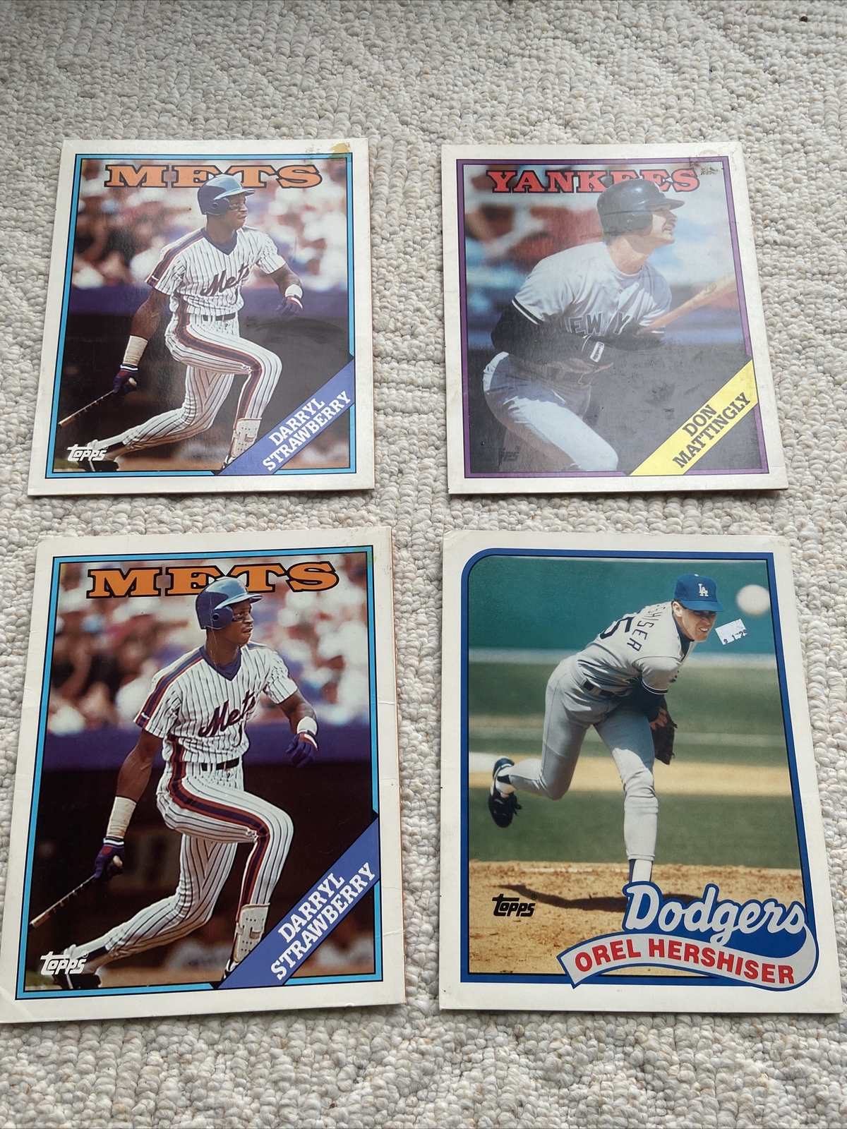 Vintage Baseball Folder Lot Darryl Strawberry, Don Mattingly Orel ...