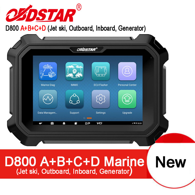 OBDSTAR D800 A+B+C+D Full Configuration Intelligent Marine Diagnostic ...