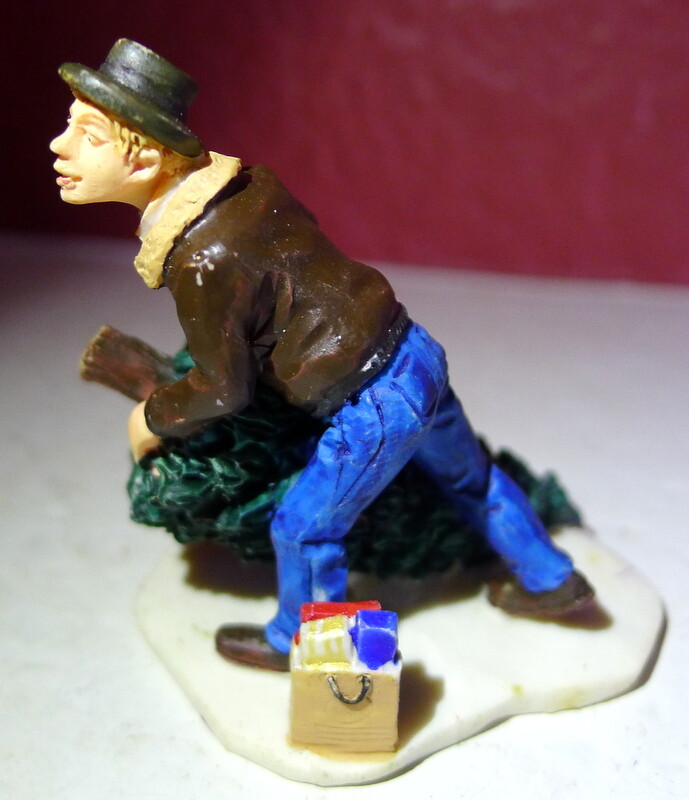 Lemax Dad Man Christmas Tree Figurine 1999 Village Figurines ...