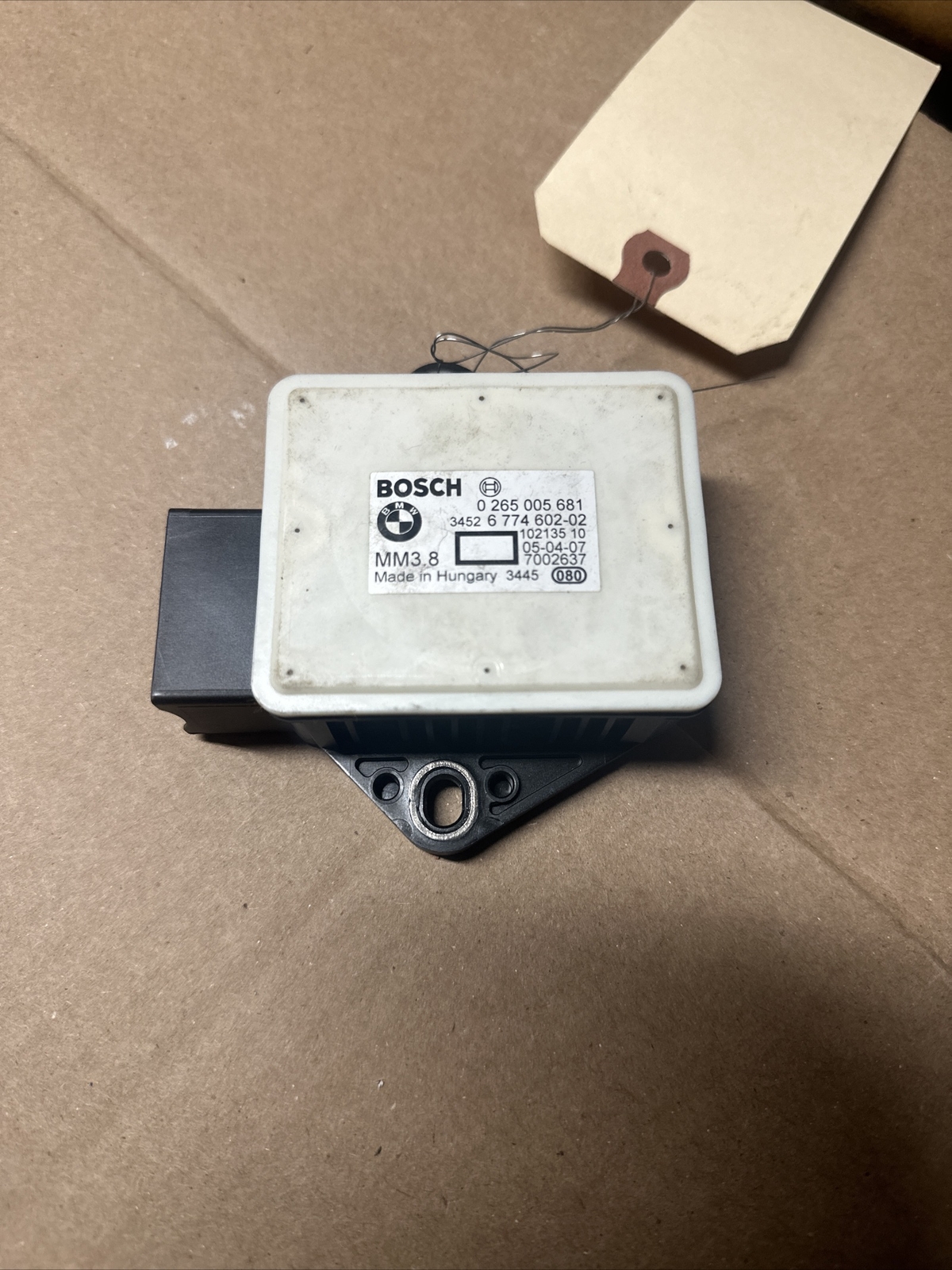 2008 BMW 328i (E90) X5 YAW ACCELERATION ROTATION STABILITY SPEED SENSOR ...