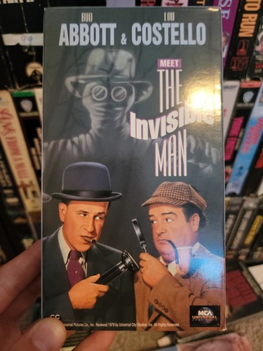 Abbott And Costello Meet The Invisible Man 1951 VHS Rare Hard To Find ...