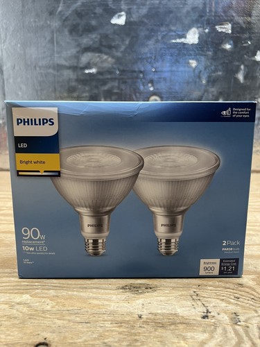 2-pack lot Philips 90W Equiv Bright White PAR38 LED Floodlight Light ...