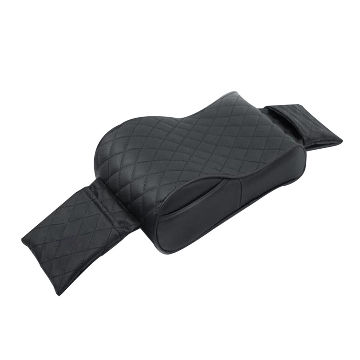 Accessory Black Leather For Car Seat Armrest Pad Auto Center Console ...