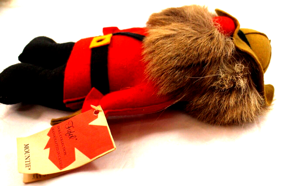 Fufel Canadian Mountie Handcrafted Felt Doll Reindeer Beard Plush 14 ...