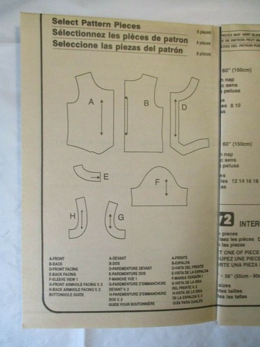 Simplicity Patten 9012 Miss Size A (8-18) Top With Without Sleeves Cut ...