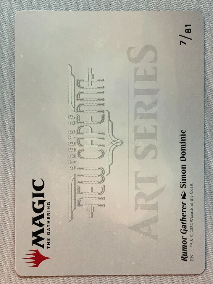 MTG Art Series: Streets of New Capenna Rumor Gatherer Art Card NM/M | eBay