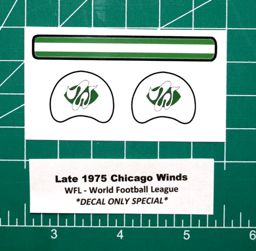 Late 1975 WFL Chicago Winds Football Gumball Helmets *DIECUT DECALS ...