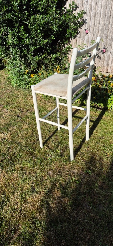 2 x grey/white breakfast bar stools | eBay UK