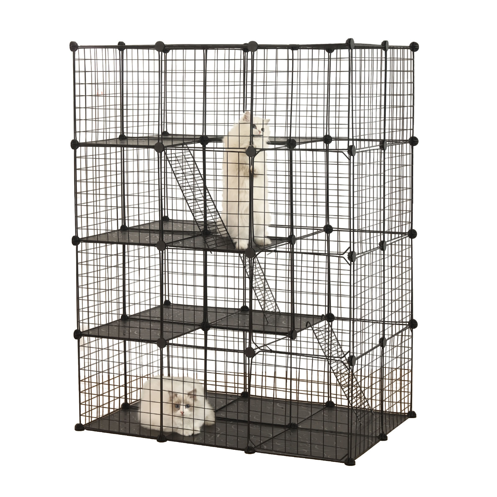 Cat Cage Enclosure Crate XL 4 Tier DIY Rabbit Bunny Ferret Hutch ...