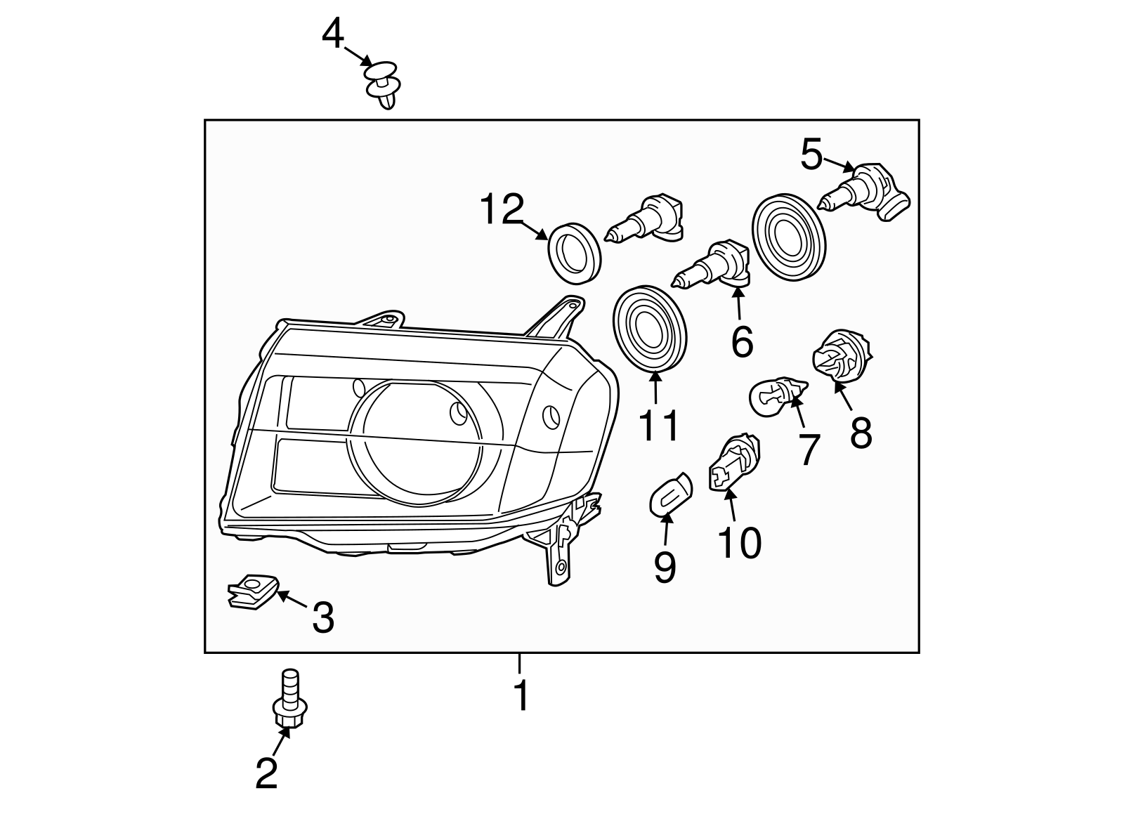 Honda OEM Headlight Head Light Lamp-headlamp Assembly Bolt 934050602004 ...
